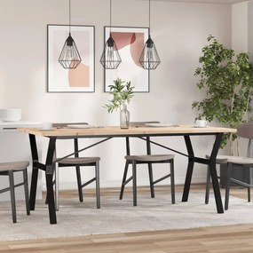 Jídelní stůl s Y rámem 180 x 90 x 75,5 cm borové dřevo a ocel 3282788