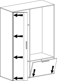 Předsíňová stěna BIS dub sonoma/bílá