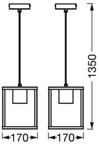 Ledvance - Lustr na lanku DECOR NAIROBI 1xE27/15W/230V