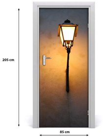 Fototapeta samolepící dveře stará ulička lampa 85x205 cm