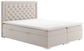 Boxspring postel Venering 180x200, krémová