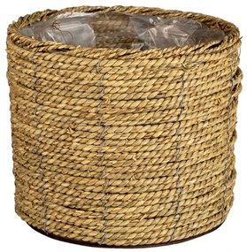 Pletený přírodní obal na květinu M – 26x21 cm
