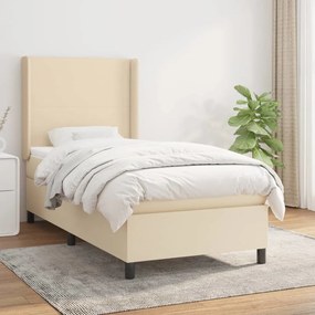 vidaXL Box spring postel s matrací 90x200 cm textil [3131246] Barva: světle šedá