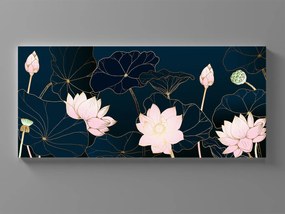 Liox Abstraktní obraz květy lotusu Rozměr: 150 x 65 cm