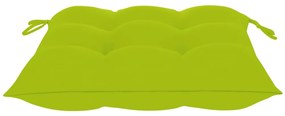 vidaXL Zahradní židle 4 ks jasně zelené podušky masivní teak