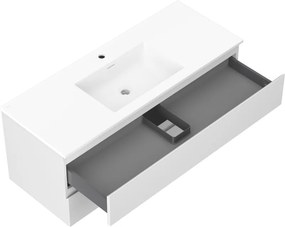 Mexen Orio, koupelnová skříňka 120 cm s umyvadlem Otis, 2 zásuvky, bílá matná, 91A10-12047-2-BFF01-W18M01