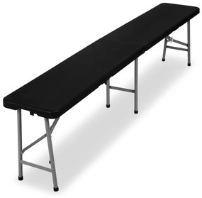 Cateringová skládací lavice 180 cm černá