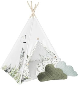 lovel.cz Dětský stan teepee Forest wolf + podložka + 4 polštáře
