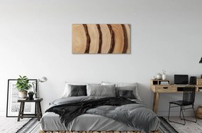 Obrazy na plátně plátky obilí dřeva 125x50 cm