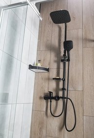 Aqualine, KERA sprchový sloup s připojením na baterii, černá, SL435