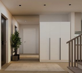 Šatní skříň Senso 3D 150 cm bílá/černá