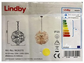 Lindby Lindby - Lustr na řetězu NUBALIKA 6xG9/33W/230V LW1107