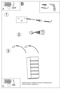 Sollux SL.0161 - Nástěnné svítidlo SAMIR 1xE27/60W/230V bílá