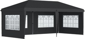 Outsunny Pavilon cca 3x6 m Vodotěsný skládací pavilon se 4 bočními stěnami, oknem Ochrana proti UV záření Přepravní taška černá