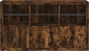 Příborník s LED osvětlením kouřový dub 181,5 x 37 x 100 cm 3209153