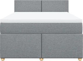 Box spring postel s matrací světle šedá 140 x 200 cm textil 3286696