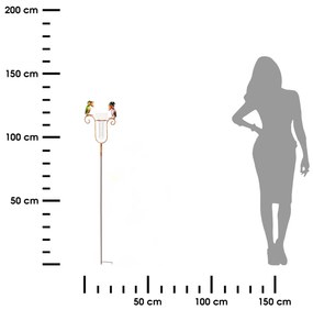 Srážkoměr Jackson, 129,5 cm, kov/sklo, vícebarevný