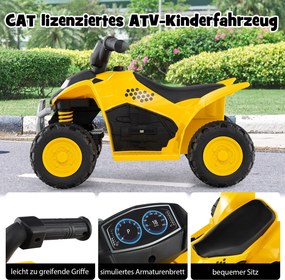 Costway 6 V elektrická dětská čtyřkolka mini elektrická čtyřkolka s LED