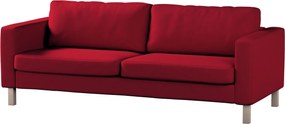 Potah na pohovku IKEA Karlstad 3-místná, nerozkládací, krátký barva červená látka pletený vzor
