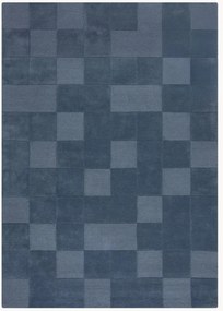 Ručně všívaný vlněný koberec se strukturovaným povrchem Checkerboard