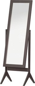 HOMCOM Celoplošné zrcadlo s nohami, zrcadlo pro líčení, MDF Káva 47 x 46 x 148 cm | Aosom