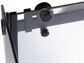 BPS-koupelny Obdélníkový sprchový kout HYD-OK14C 120x90 černá/transparent - bez vaničky