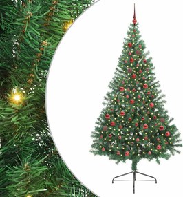 Umělý osvětlený vánoční stromeček Zelená 210 cm PVC 3397024