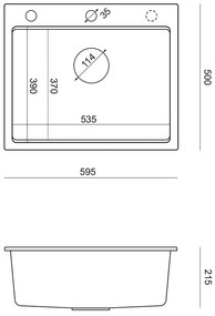 Granitový dřez REA KURT 110 WORKSTATION černý