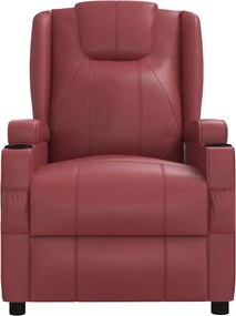 Polohovací křeslo vínové umělá kůže 340963