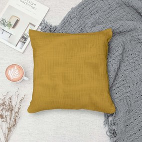 Mušelínový povlak na polštářek Mustard Velikost: 40 x 40