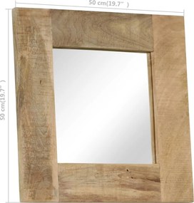 vidaXL Zrcadlo z masivního mangovníkového dřeva 50 x 50 cm [246301]