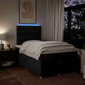 Box spring postel s matrací černá 120x190 cm textil 3293528