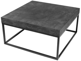 Betonově šedý konferenční stolek TEMAHOME Petra 75 x 75 cm