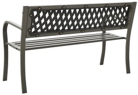 vidaXL Zahradní lavice 125 cm ocelová šedá