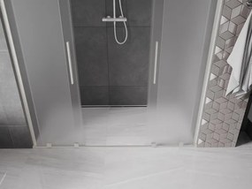 Mexen Velar L Duo, posuvné sprchové dveře do otvoru 170 cm, 8mm sklo námraza, broušená ocel, 871-170-003-32-97