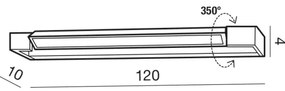 LED nástěnné svítidlo Dali 45 3000K zlatá