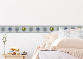 Dětská samolepící bordura na zeď Transformers Autoboti | 5 m x 13.8 cm | DWBD8043