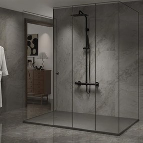 BPS-koupelny Obdélníková akrylátová sprchová vanička HYD-OSV-RIKO 140x80 šedá
