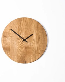 Nástěnné hodiny Pure M, dubové dřevo, černé ručičky