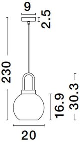 Nova Luce Závěsné svítidlo IRVINE čiré sklo černý kabel mosazný zlatý kov E27 1x12W