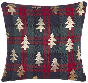 Sada 2 dekorativních polštářů s vánočním stromkem 45 x 45 cm červené/zelené CUPID Beliani