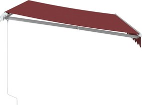 Ručně zatahovací markýza burgundská 350 x 250 cm 3215226