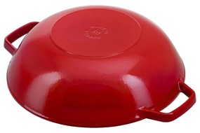 Staub pánev wok se skleněnou poklicí 30 cm/4,4 l višňová, 1312906