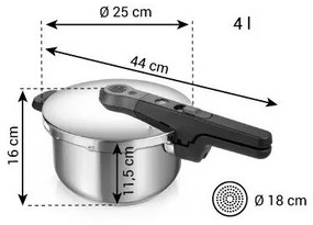 Tescoma Tlakový hrnec ELEMENT, 4 l