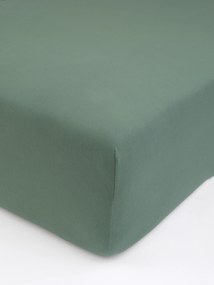 MK Lůžkoviny Jersey prostěradlo s elastanem 120 × 200 cm – olivové