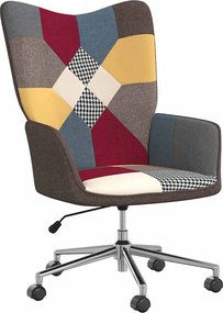Relaxační křeslo patchwork textil 328193