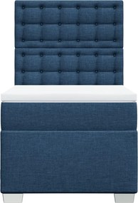 Box spring postel s matrací modrá 80x200 cm textil 3290335