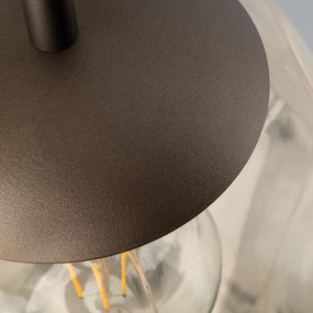 TK Lighting Hnědý závěsný lustr Lava 350mm pro žárovku E27 TK11324