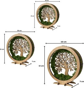 Dřevěná LED lampa Strom života – stmívatelná dekorace na stůl I SENTOP LED0574-OAK-HALIFAX