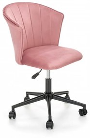 Kancelářská otočná židle PASCO — samet, růžová